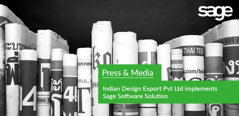 Indian Design Exports Pvt Ltd implements Sage Software