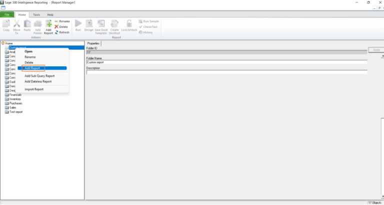 How to create a Union Report in Sage 300 using a Business Intelligence Report
