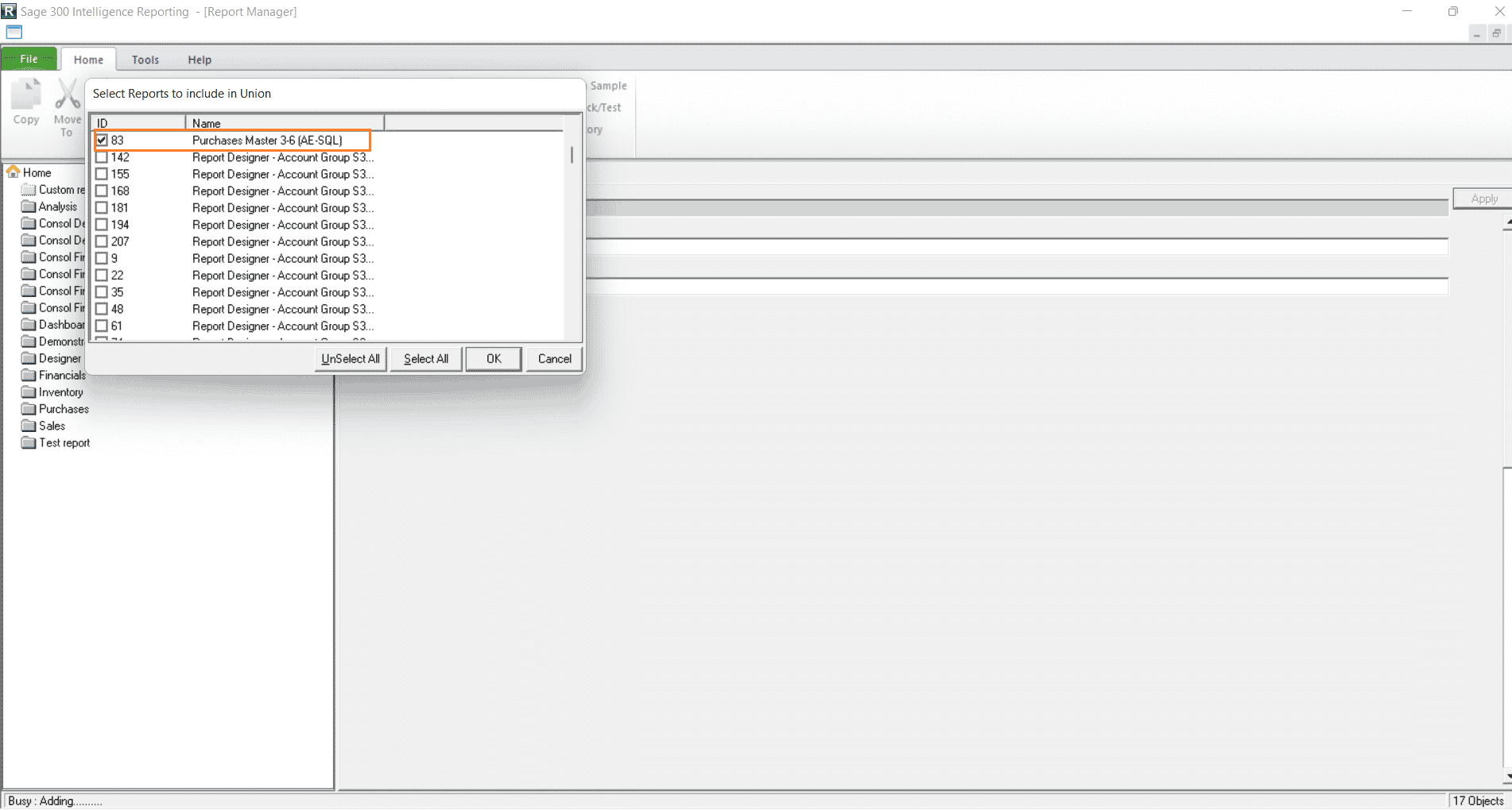 How to create a Union Report in Sage 300 using a Business Intelligence ...