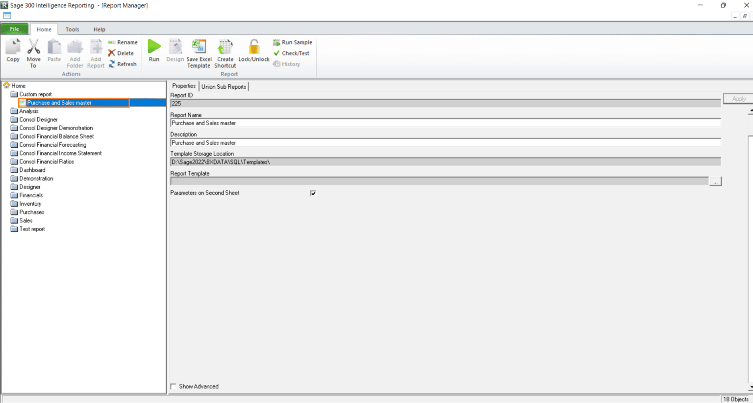 How to create a Union Report in Sage 300 using a Business Intelligence Report