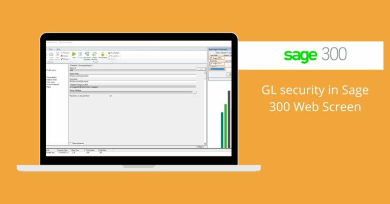 GL Security in Sage 300 Web Screen - Sage Software