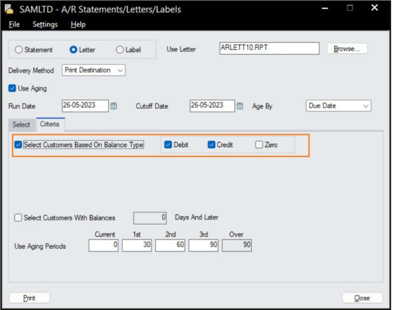 Accounts Receivable Letters in Sage 300 - Sage Software