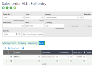 Free Sample Inventory Management in Sage X3