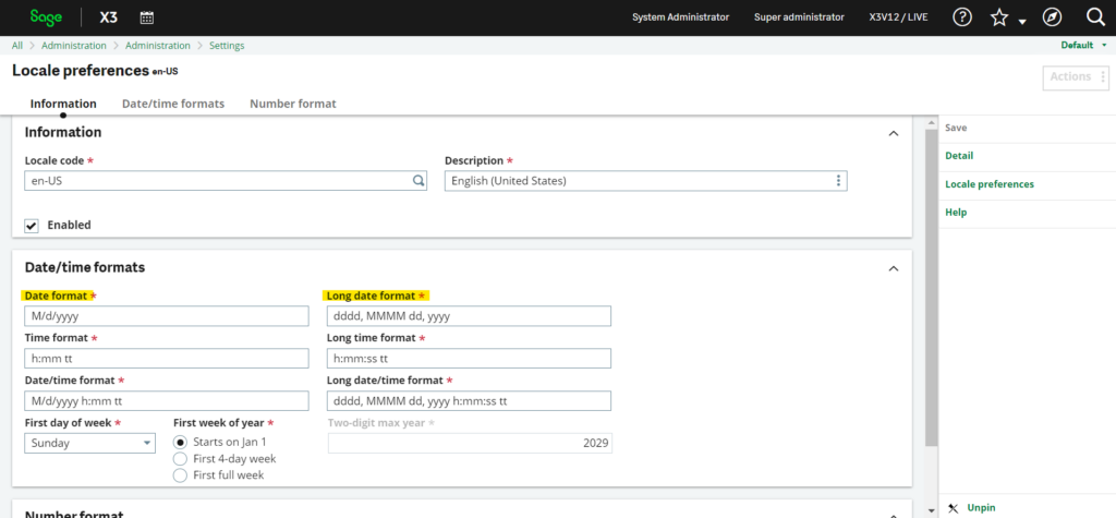 Date Format Setup in Sage X3 - Sage Software