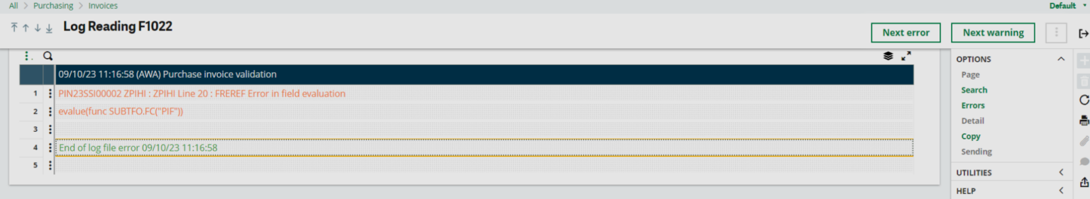 How to Remove Error Evalue in Purchase Invoice | Sage X3 Blog