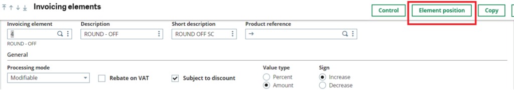 How to Setup Round-off Invoice Element in Sage X3