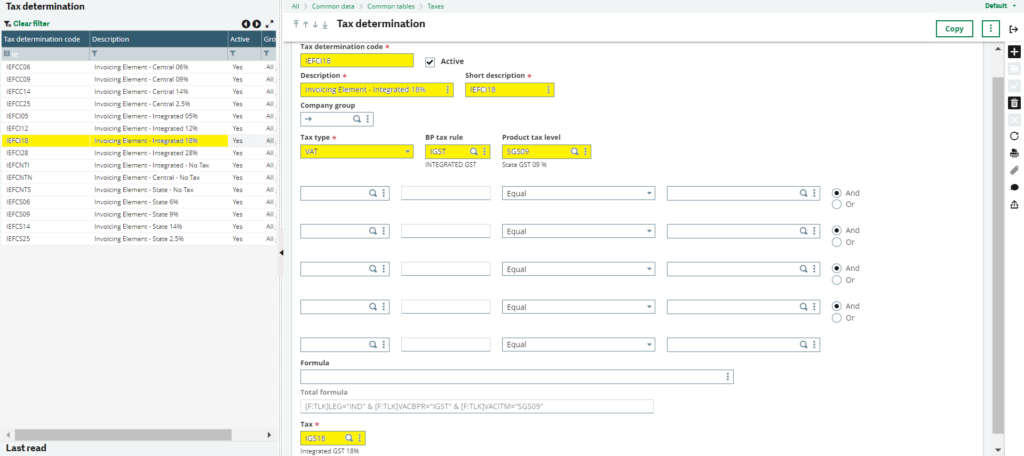 Configuration of Invoicing Elements for Sales in Sage X3