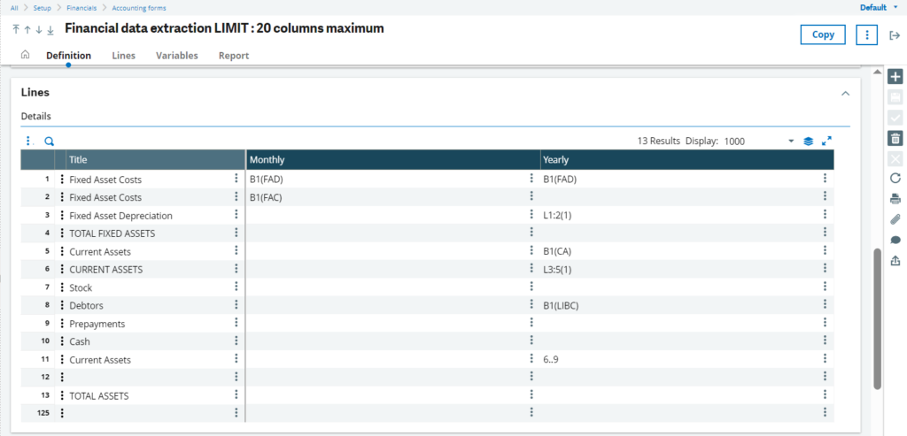 Financial Data Extraction functionality in Sage X3