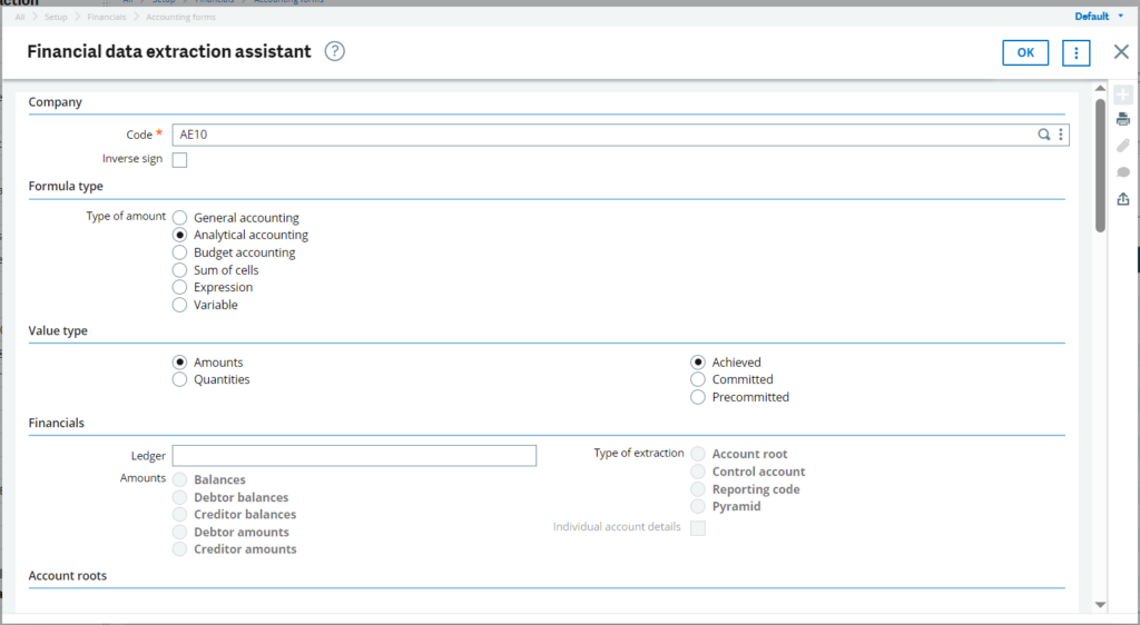 Financial Data Extraction functionality in Sage X3